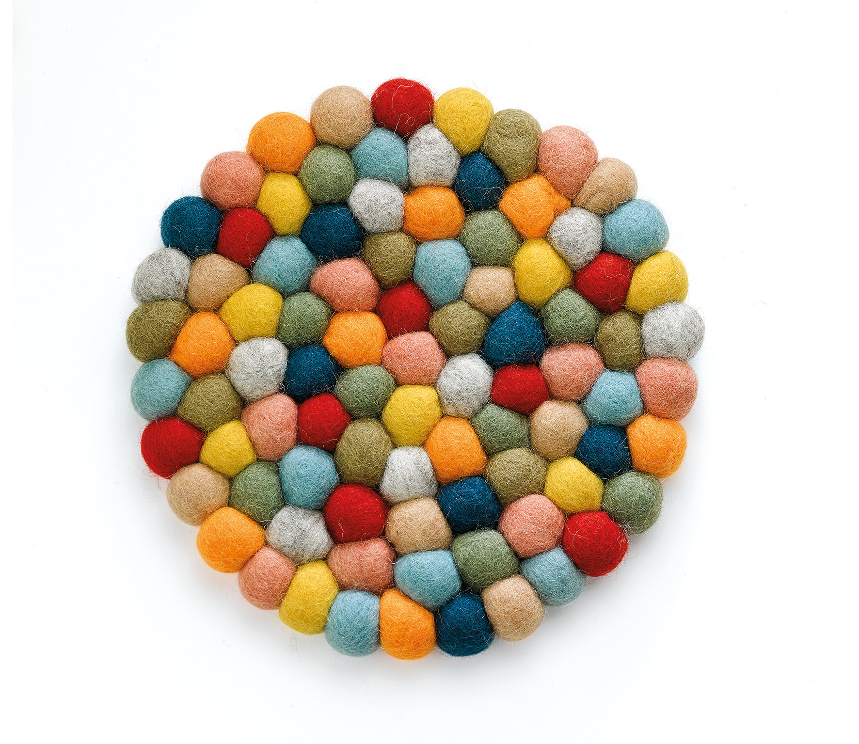 Dakota Fields Colore Round Virgin Wool Trivet | Wayfair