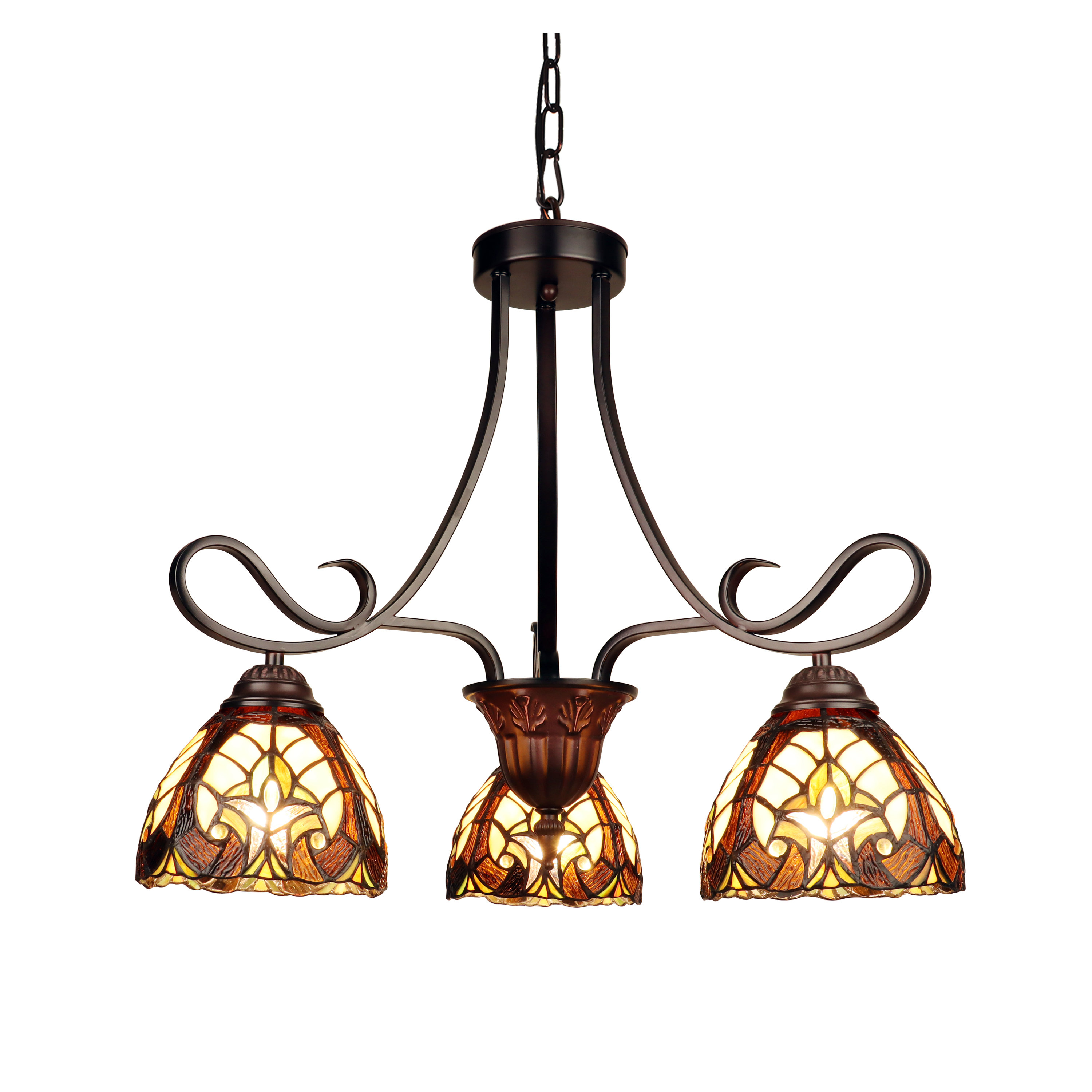CHLOE Lighting LIAISON Victorian-Style 3-Light Antique Dark Bronze ...
