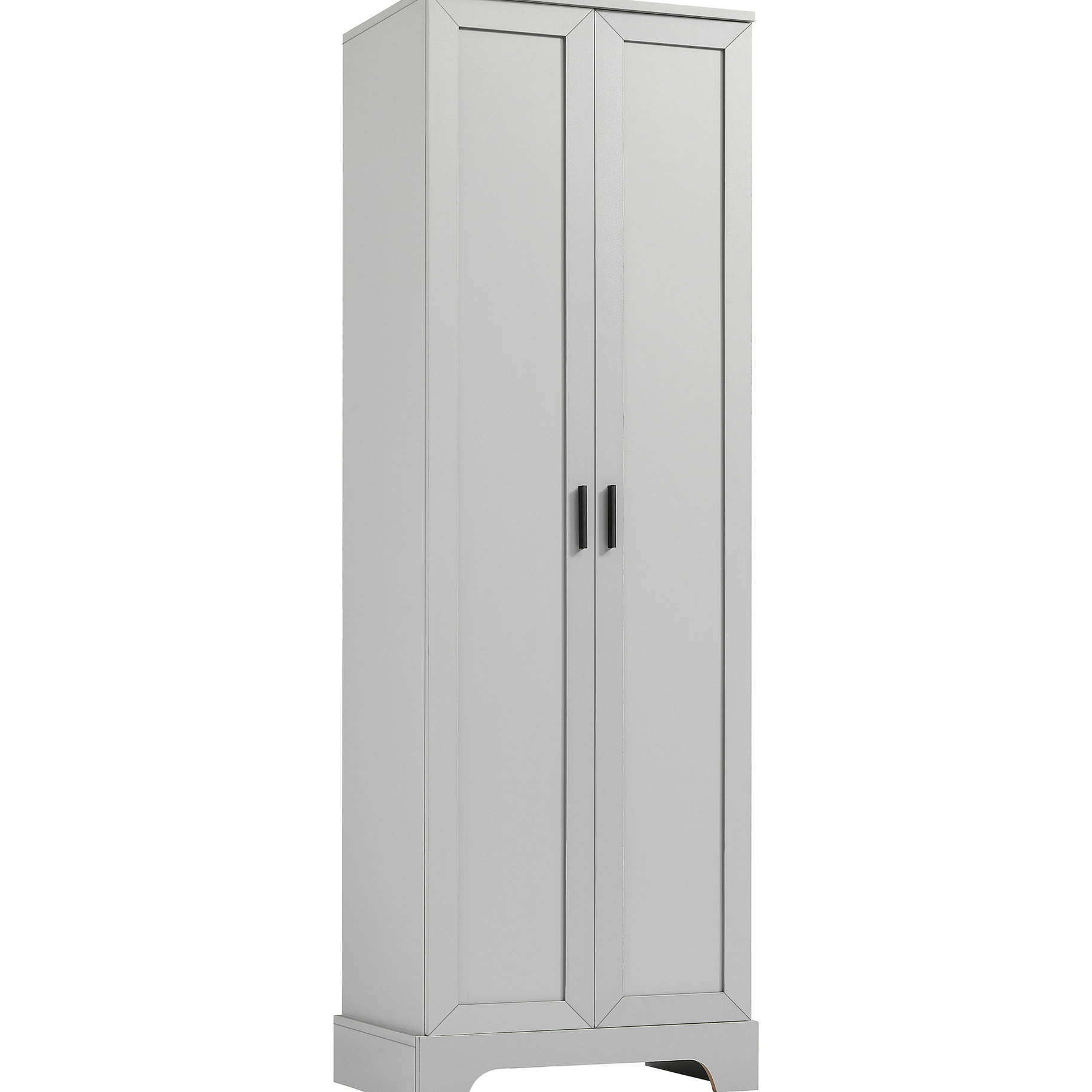 Red Barrel Studio® Board Grey Cupboard For Storage, Two Doors ...