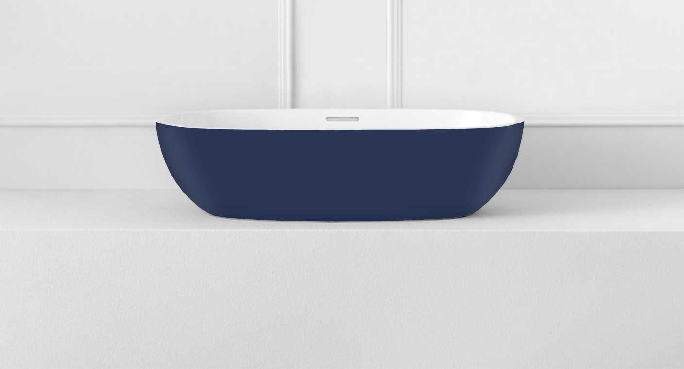 Victoria + Albert Barcelona 13'' Matte White/Matte Saphire Blue ...