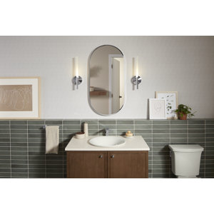 Kohler Essential Capsule Wall Mirror, Bathroom/Vanity Mirror with Frame ...