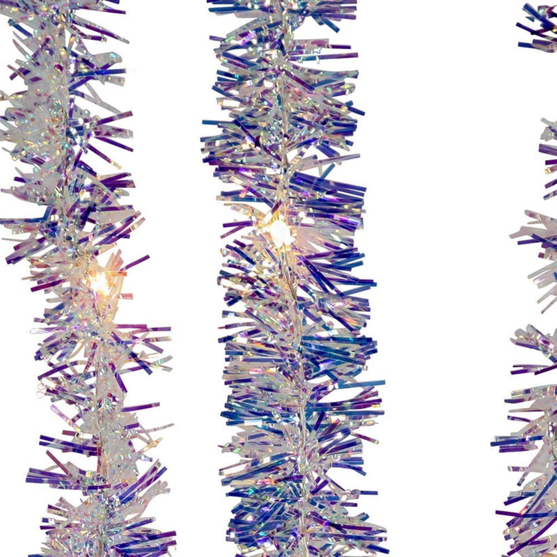 Kurt Adler 24" Iridescent Tinsel Garland with 20 LED Lights | Wayfair