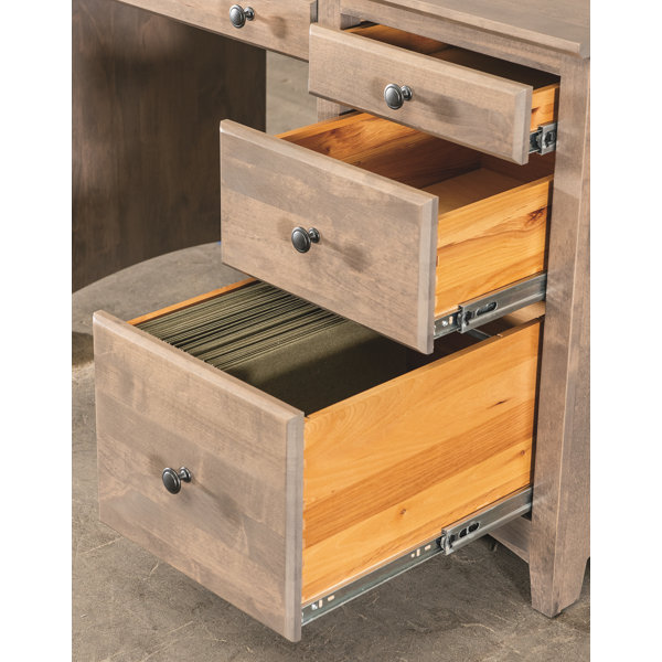 Foundry Select Malani 4 Drawer Solid Wood Desk & Reviews | Wayfair