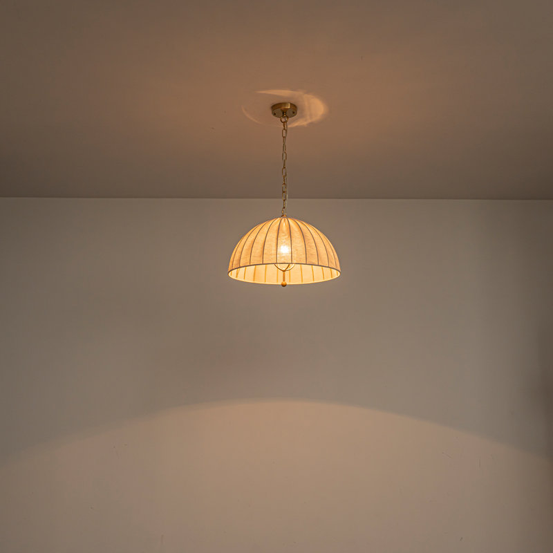 House of Hampton® 1-Light Pendant Light With Frabic Shade | Wayfair