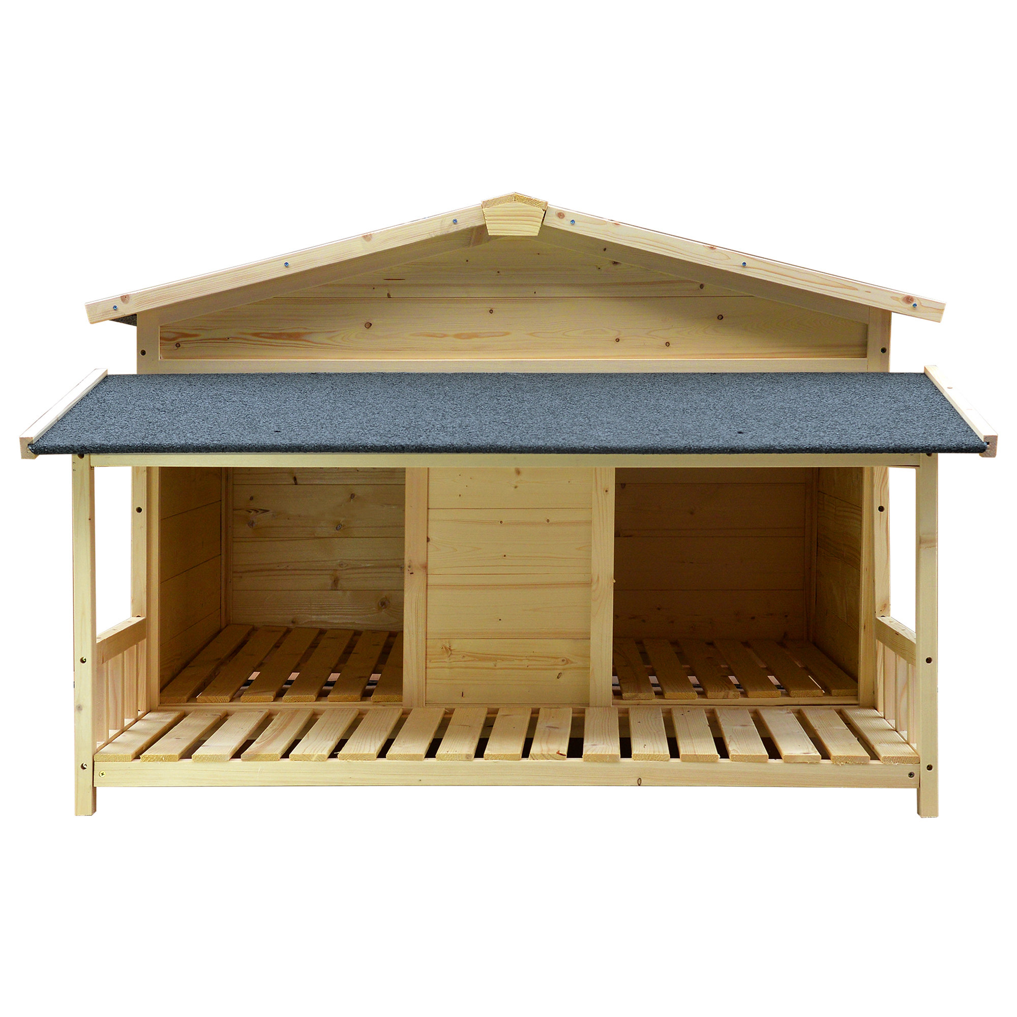 BESTCOSTY Durable Wooden Waterproof Dog Houses For Small Medium Large ...