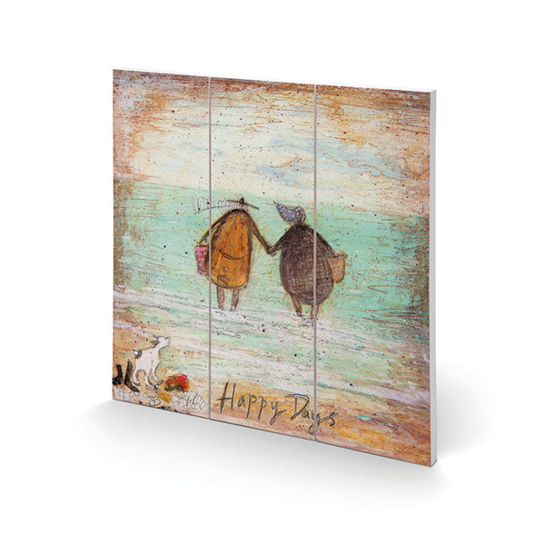Highland Dunes 'Happy Days' Painting Multi-Piece Image on Wood ...