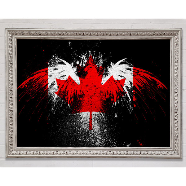 Bright Star Canadian Eagle Flag - Single Picture Frame Art Prints ...