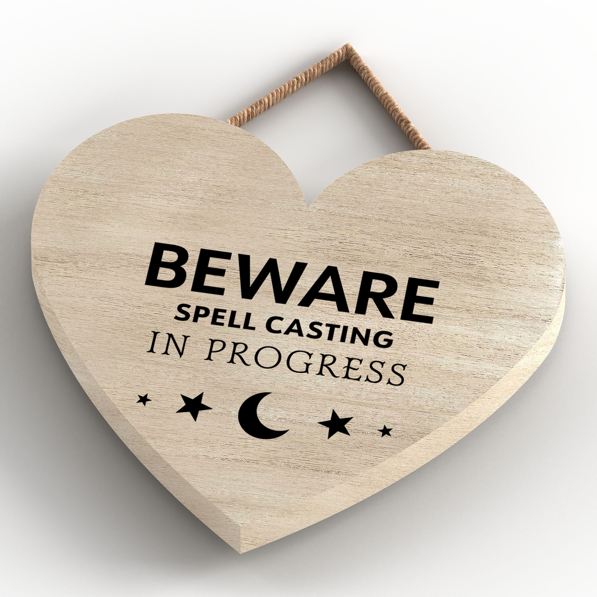 The Seasonal Aisle Witch Beware Spell Casting Wooden Heart Plaque ...