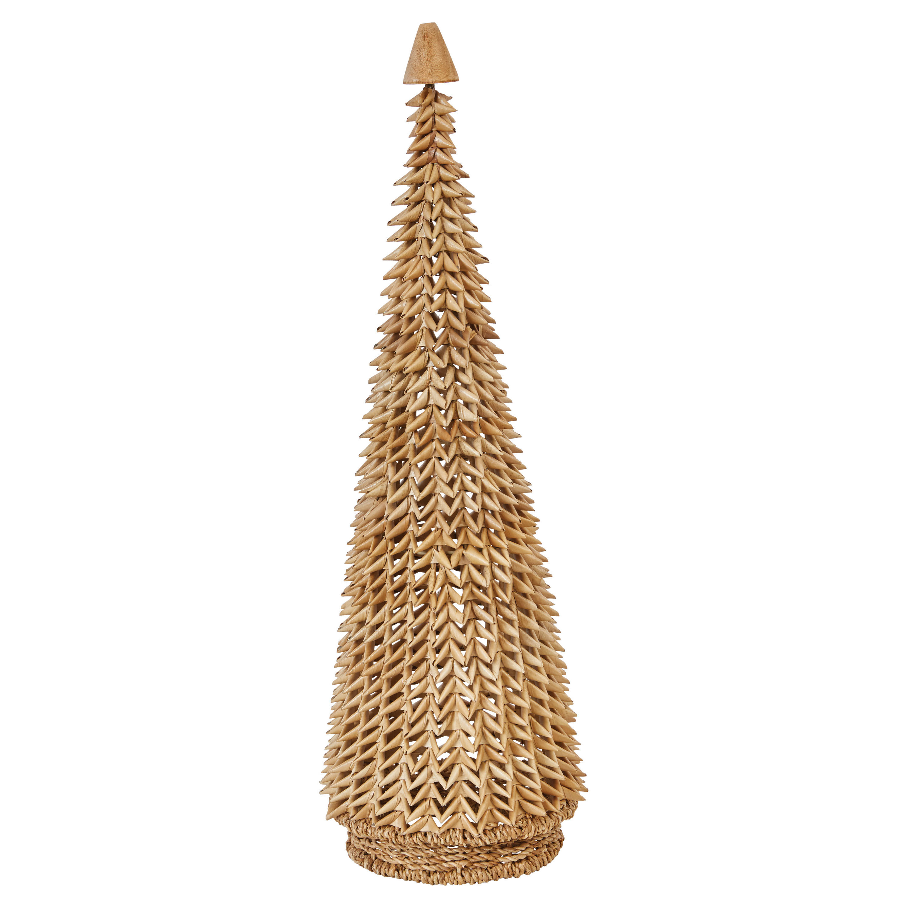 The Holiday Aisle® Handmade Buri Palm Cone Tree & Reviews | Wayfair