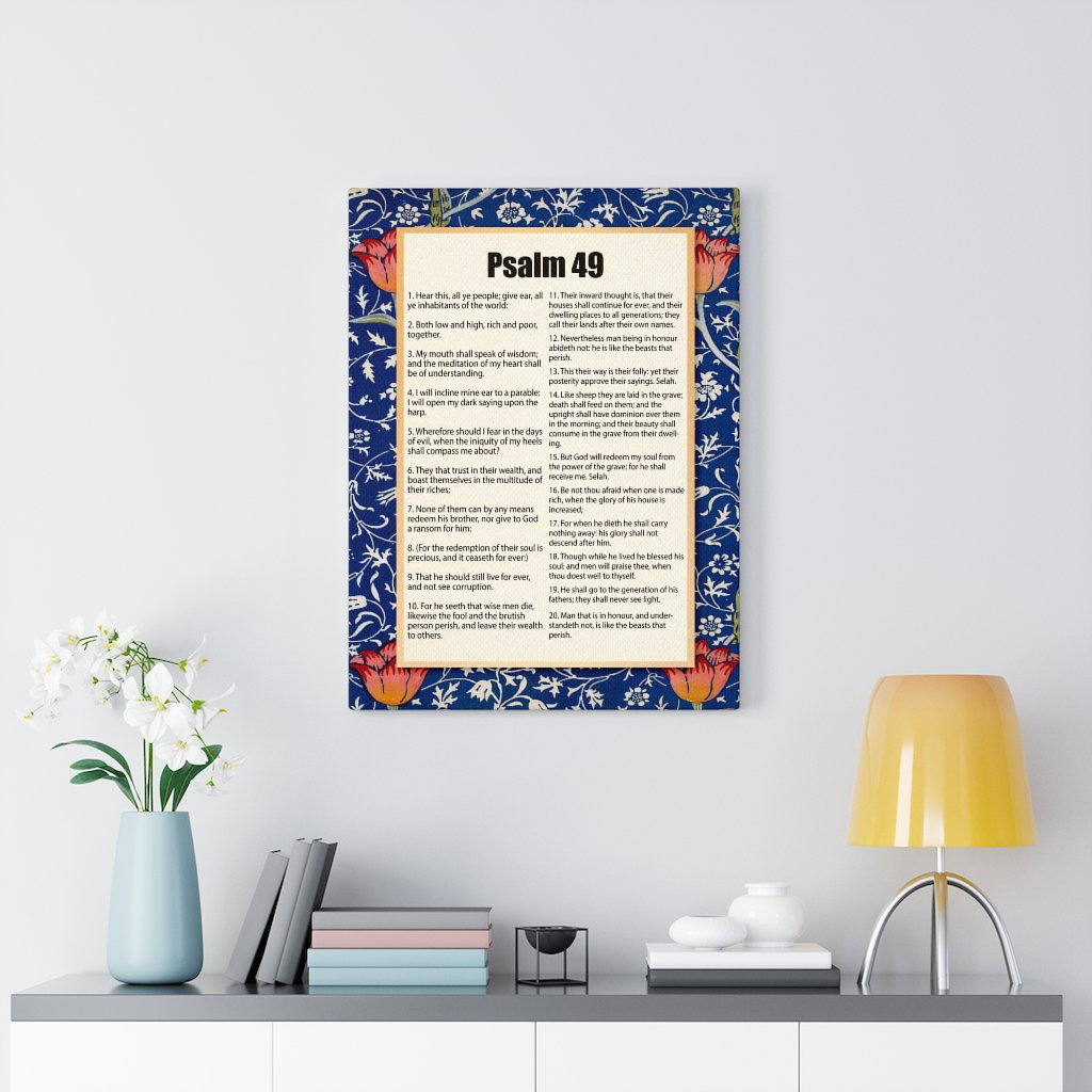 Express Your Love Gifts Scripture Canvas Riches Will Not Last Psalm 49 Christian Wall Art Bible ...