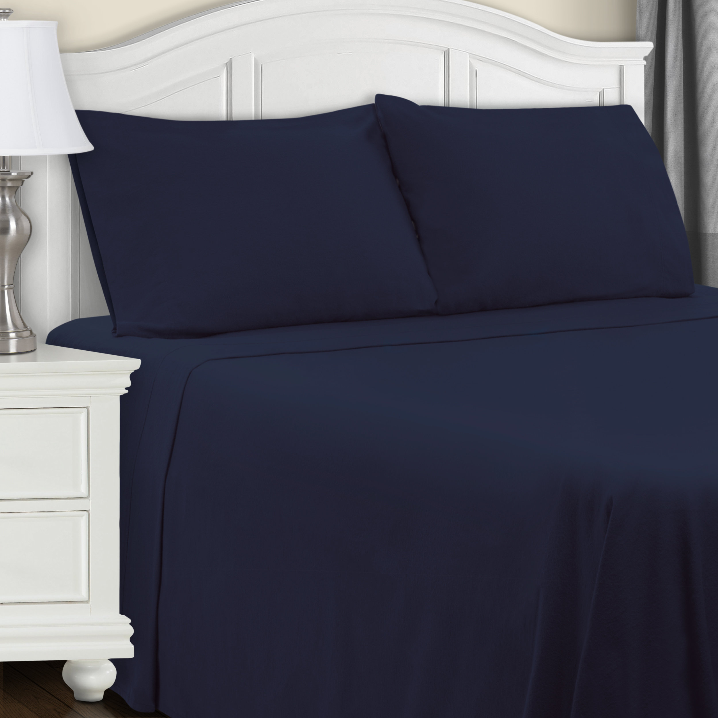 Superior Turpin Solid Standard Cotton Flannel Sheet Set & Reviews | Wayfair