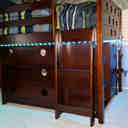 Mack & Milo™ Abey Circles Twin Loft Bed with Storage and Bookcase ...