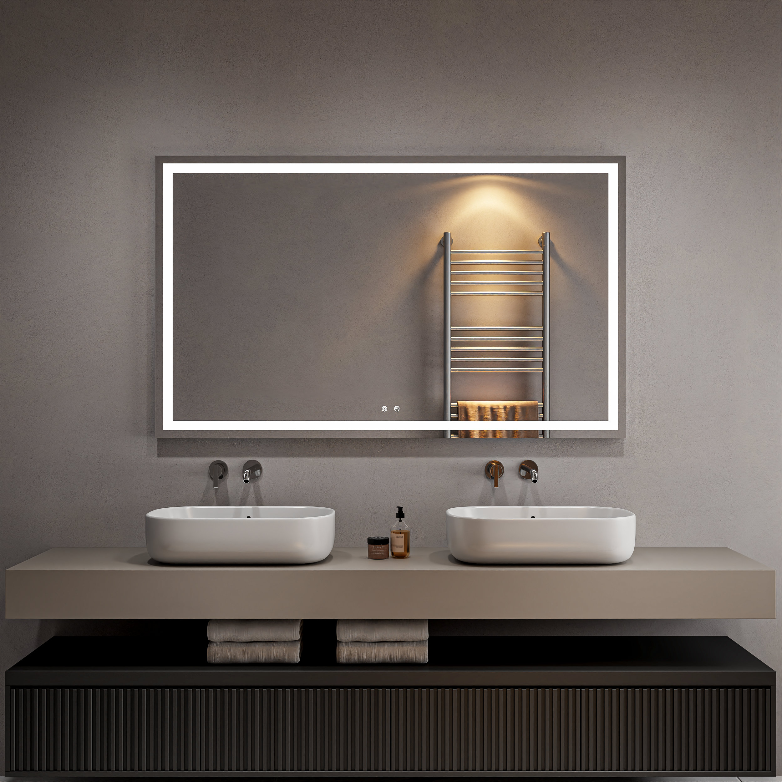 Ivy Bronx Kristee Large Rectangle Led Bathroom Mirror | Wayfair