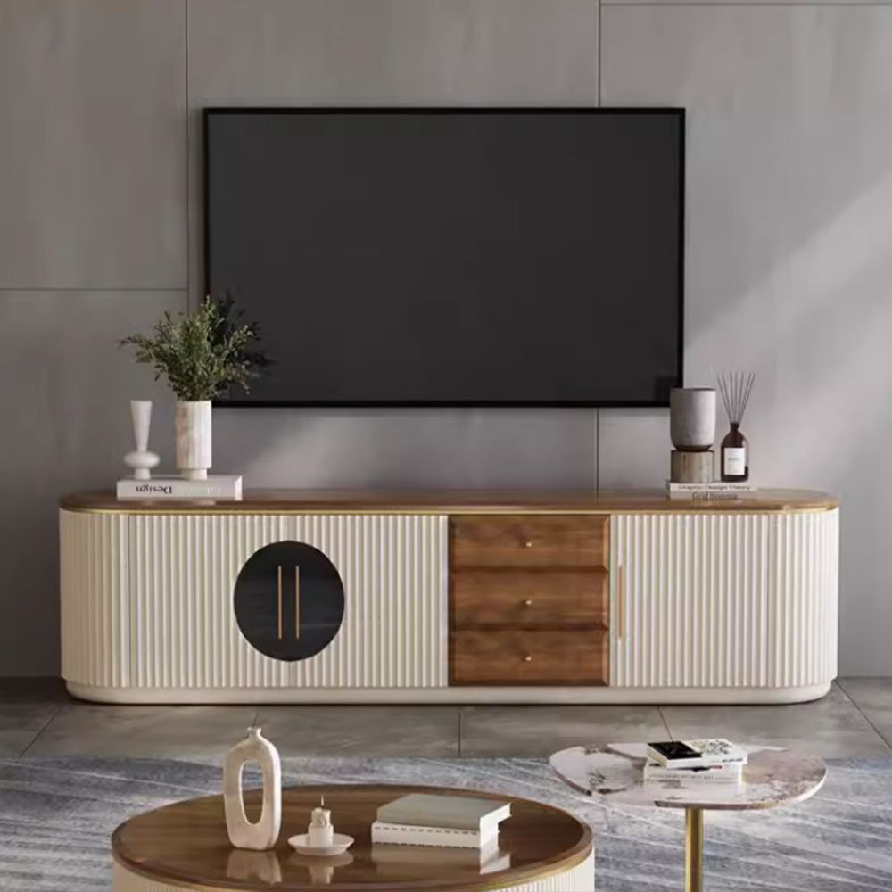 Aurora Craft High-end Light Luxury Solid Wood TV Cabinet 94.49'' W ...