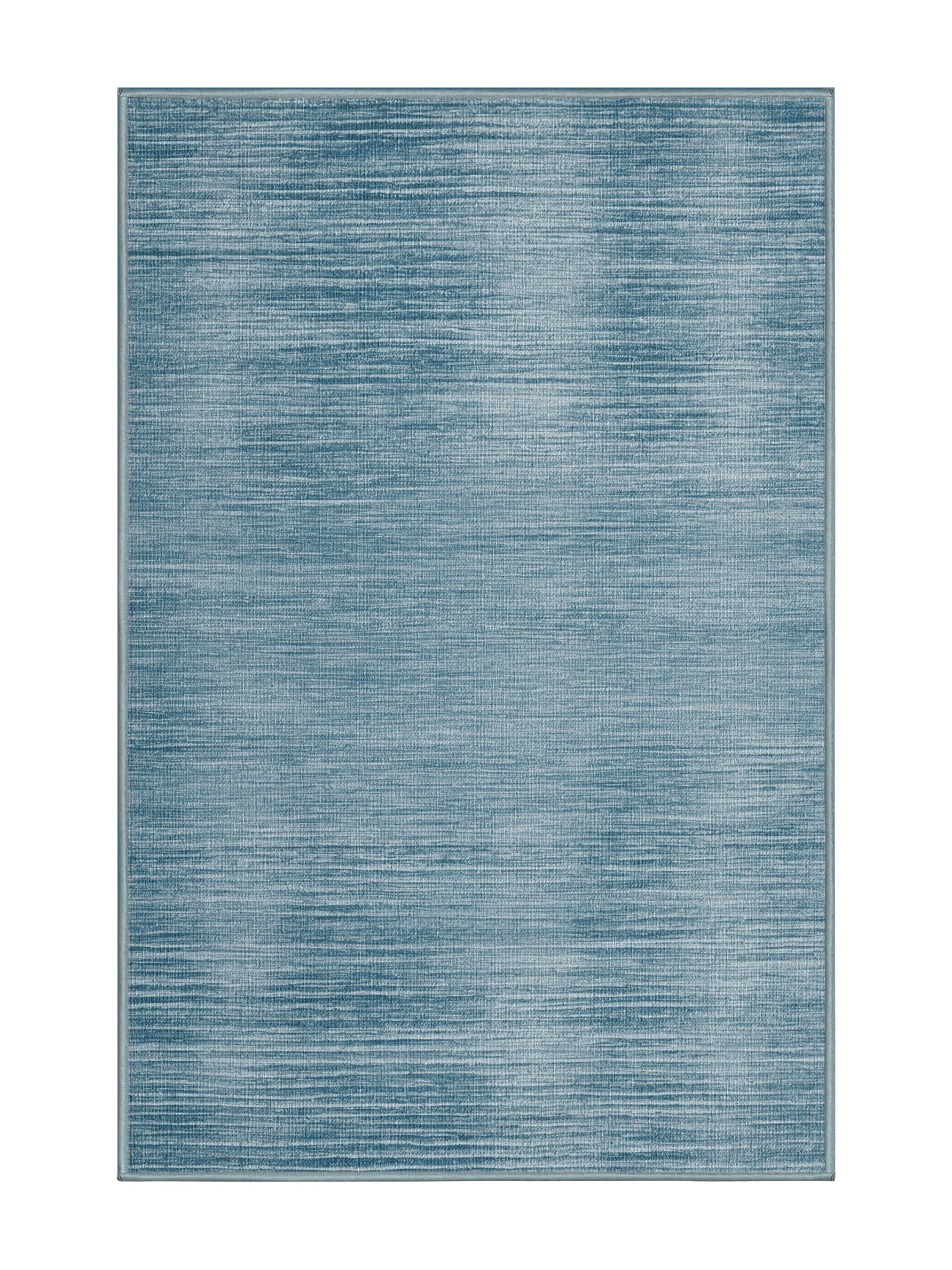 Red Barrel Studio® Machine Washable Solid Blue Area Rug | Wayfair