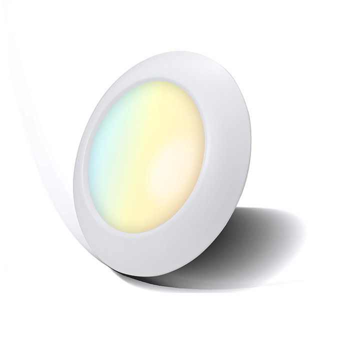 RUN BISON 8 in. 90 CRI 5 CCT Selectable LED Disk Light and Dimmable ...