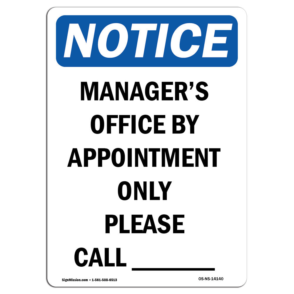 SignMission Manager's Office by Appointment Sign | Wayfair