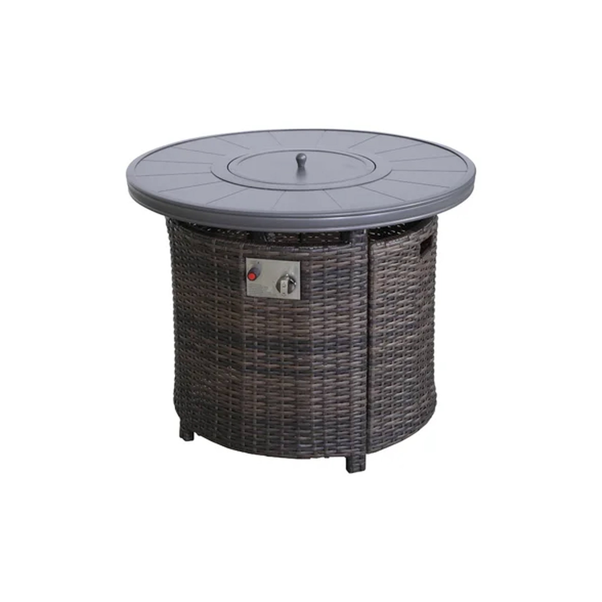 Latitude Run® 25" H X 32" W Propane Fire Pit Table, Aluminum, Exterior ...