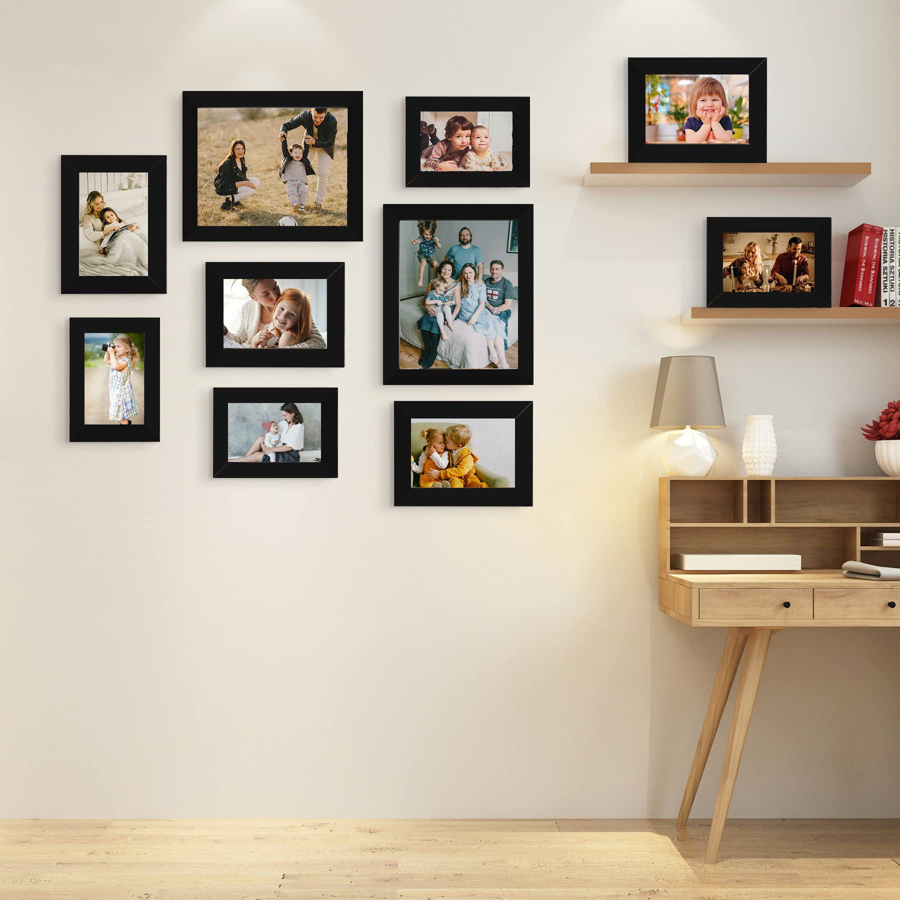 Latitude Run® Picture Frame Set 10-Pack, Gallery Wall Frame Collage ...