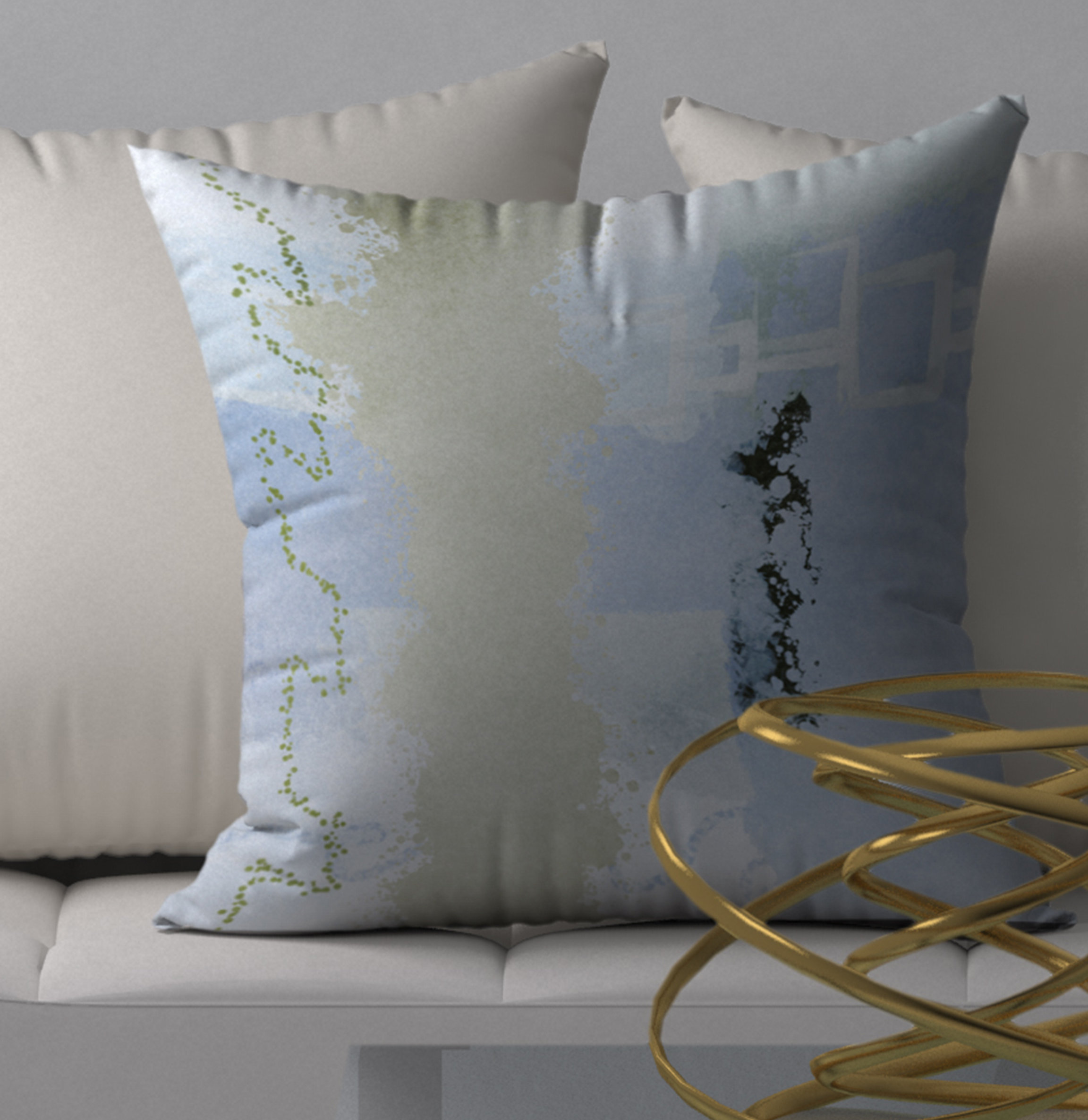 LeRoi Products Manneville Drool Singular Square Pillow Cover & Insert ...