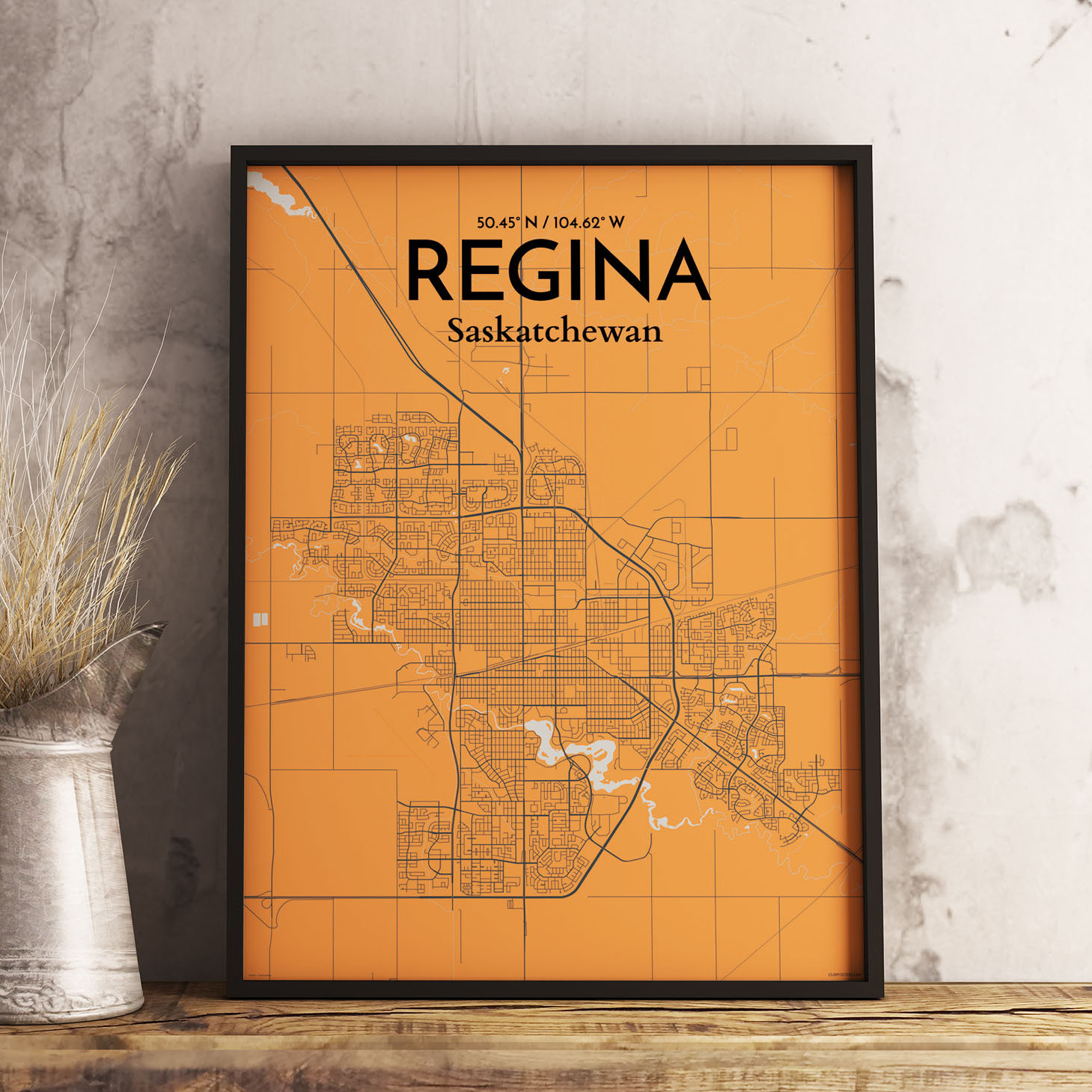 OurPoster.com 'Regina City Map' Graphic Art Print - Wayfair Canada