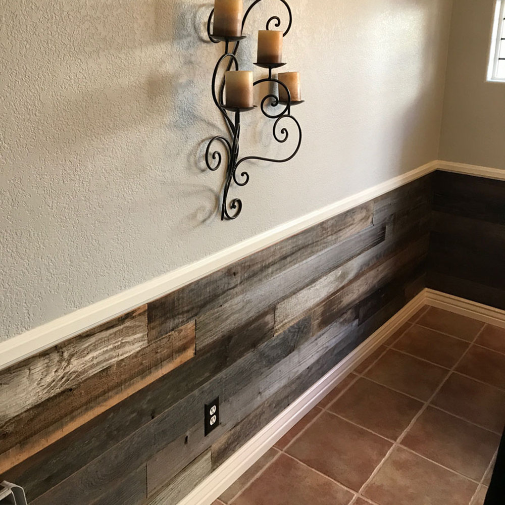 Woodstock Walls Panneaux muraux récupérés (séquoia) - 1/4 po d ...