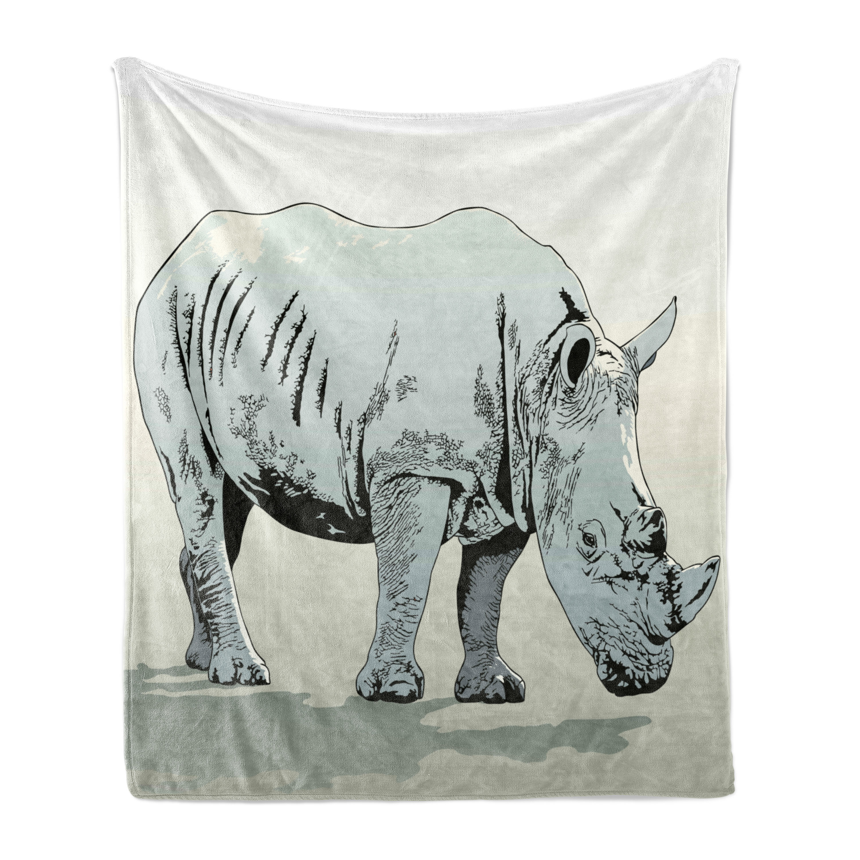 Ambesonne Animal Fleece Throw Blanket Wild Animal Pastel Design Pale ...