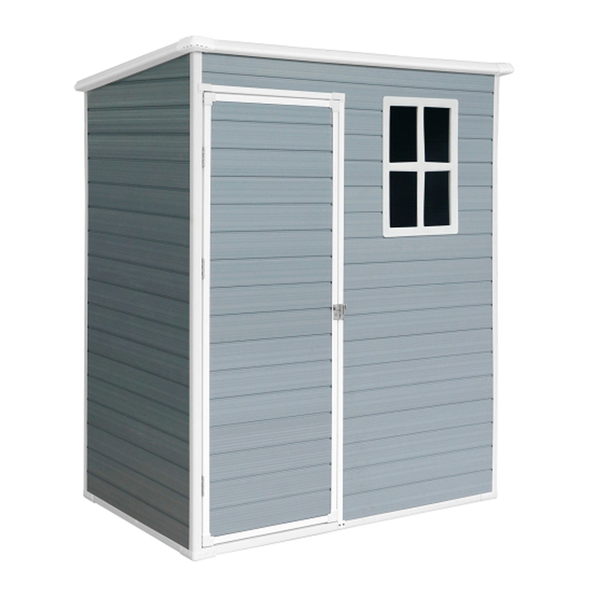 Taroo Clocks 5Ft X 3Ft Resin Outdoor Storage Shed Plastic Garden Sheds ...