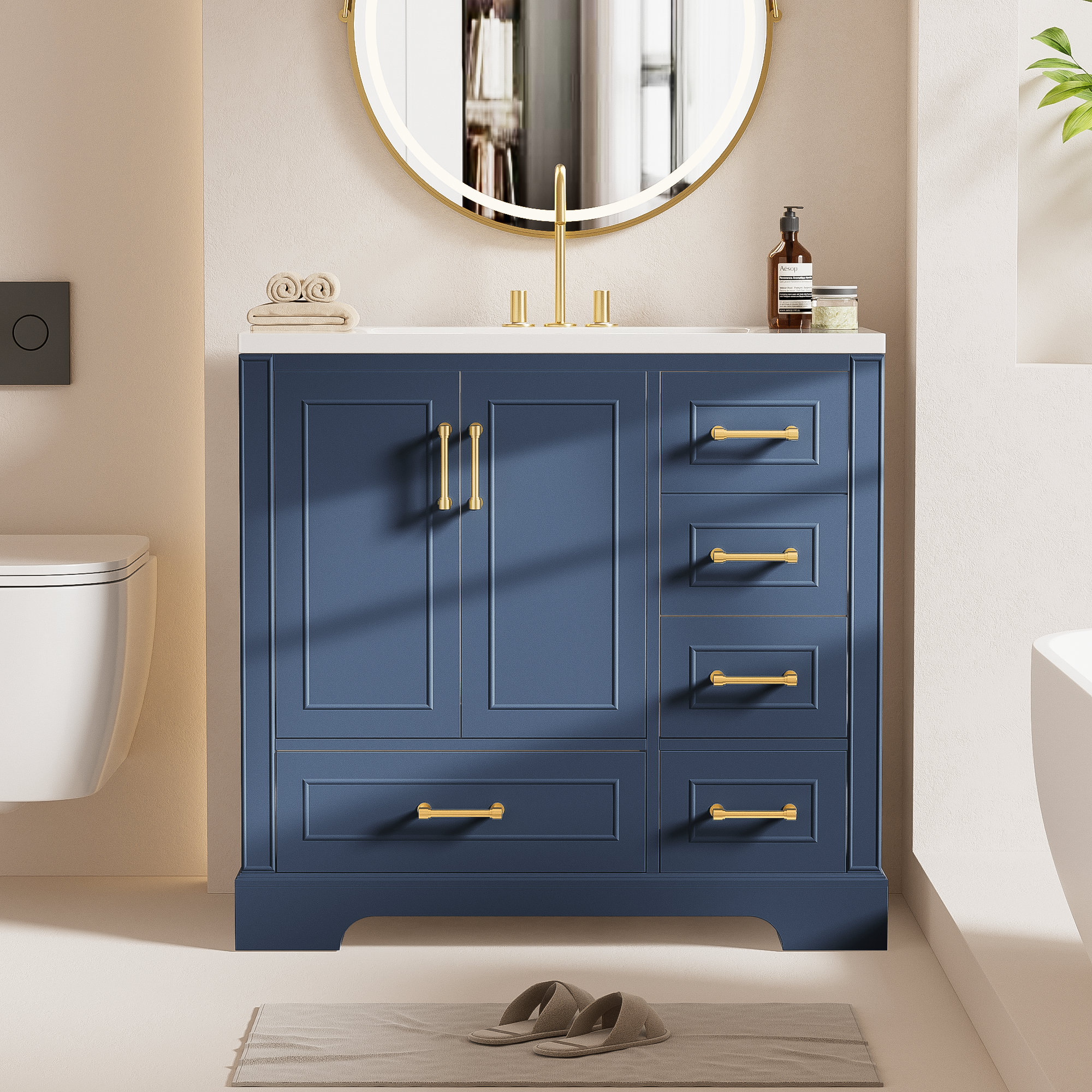 Winston Porter 36'' Single Bathroom Vanity With Resin Top - Wayfair Canada
