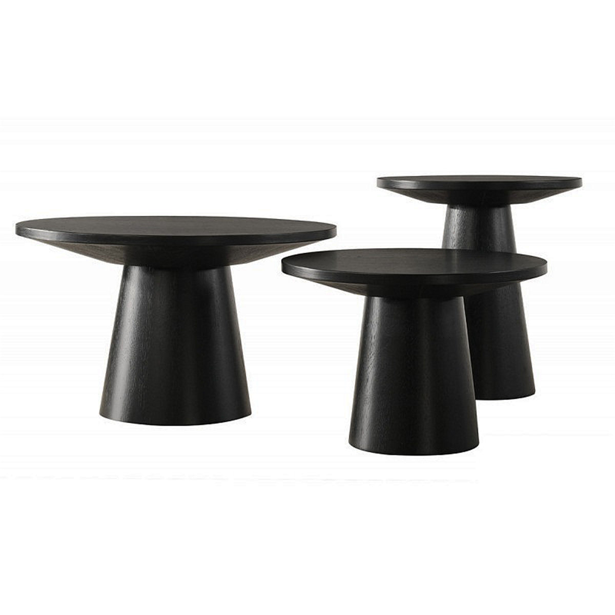 George Oliver 20 In. Round Wood Console Table Modern Living Room Sofa ...