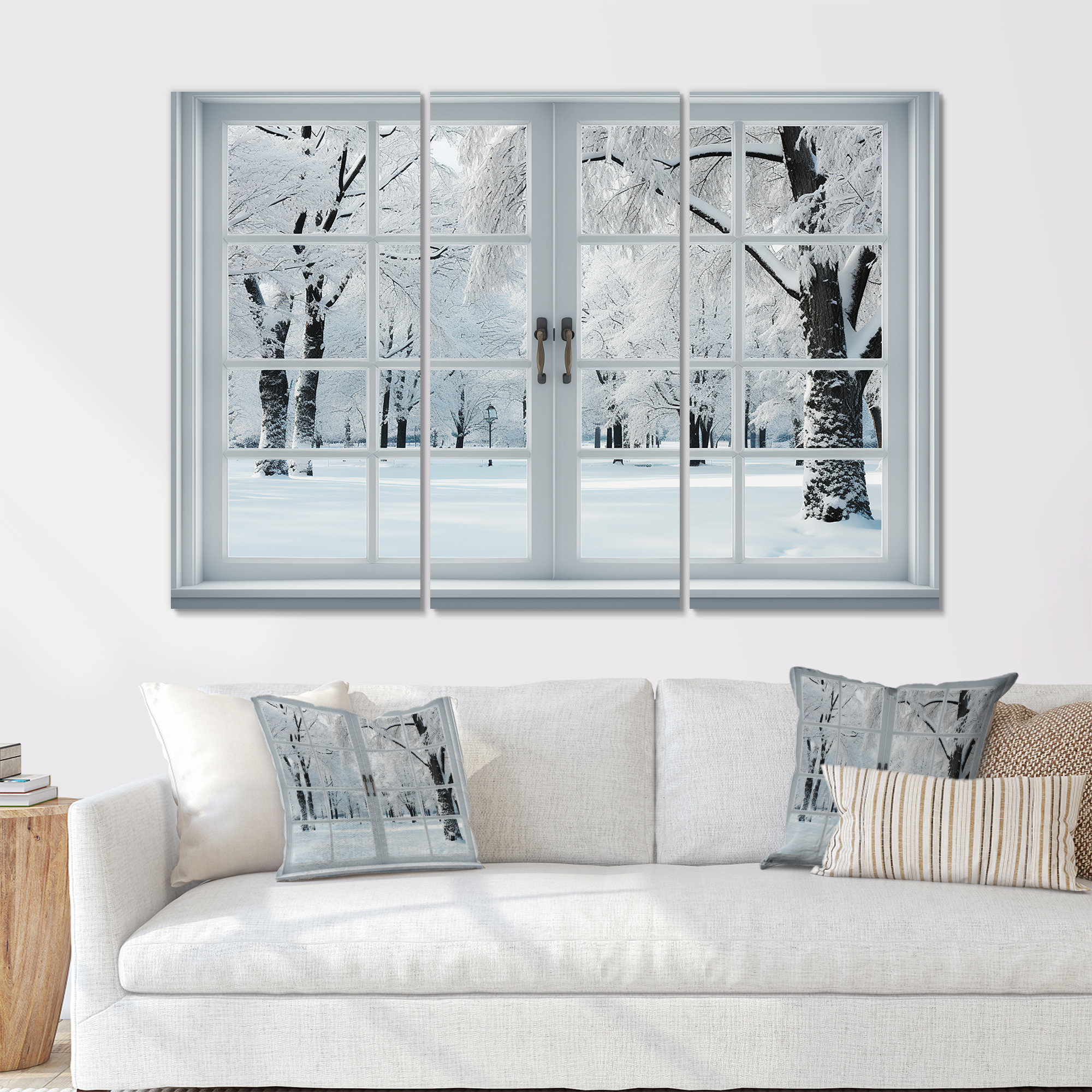 Latitude Run® Winter Forest Window Views I - Winter Landscape Wall Art ...