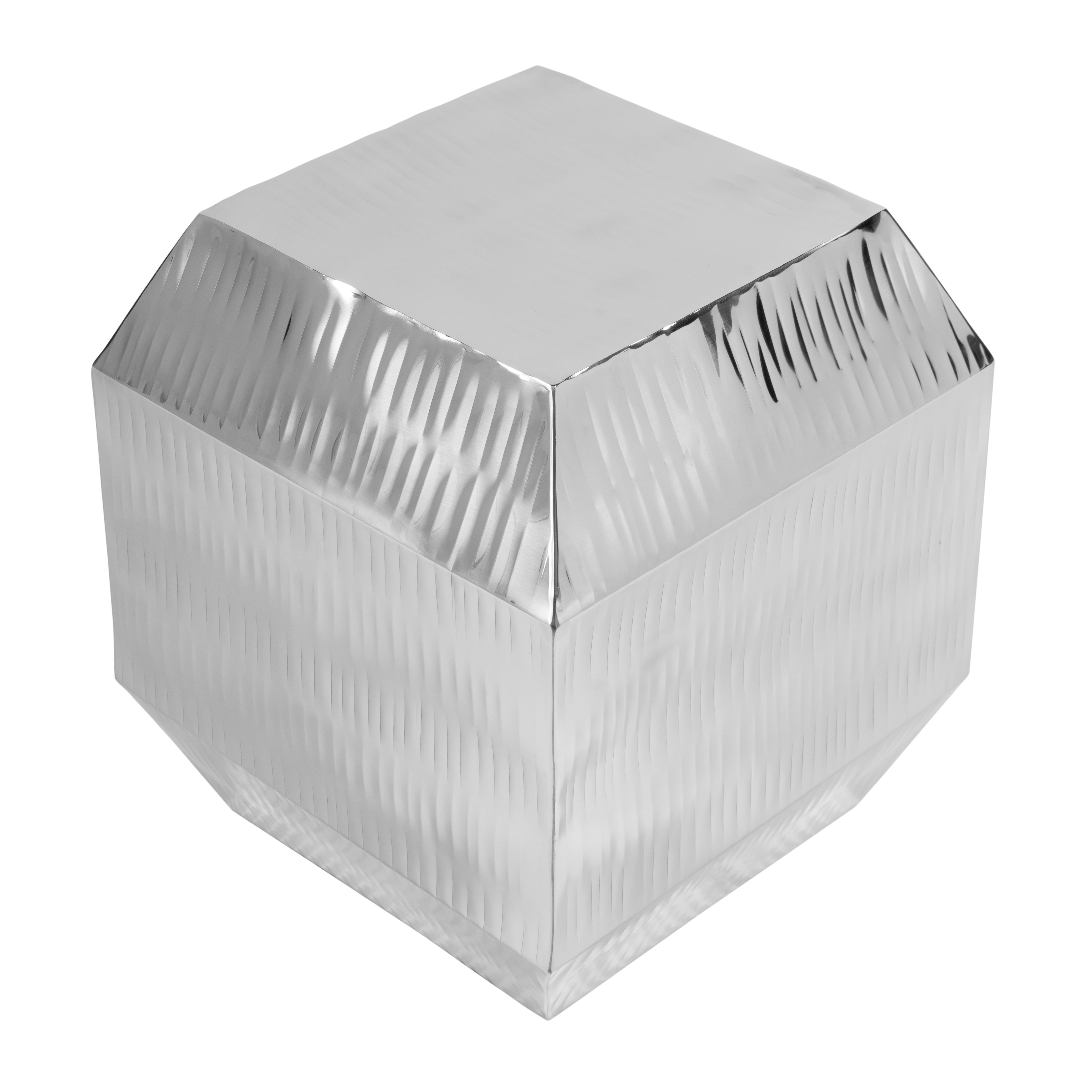 Ivy Bronx Morcant 16 in. W Square Stainless Steel Side Table | Wayfair