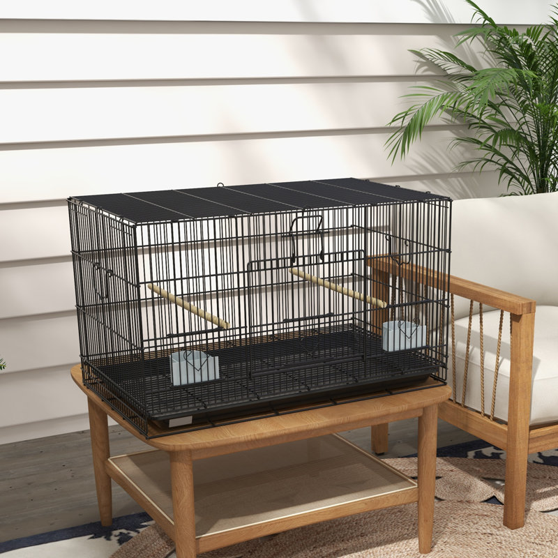Tucker Murphy Pet™ Ginnie 17.7'' Steel Floor Bird Cage with Perch | Wayfair