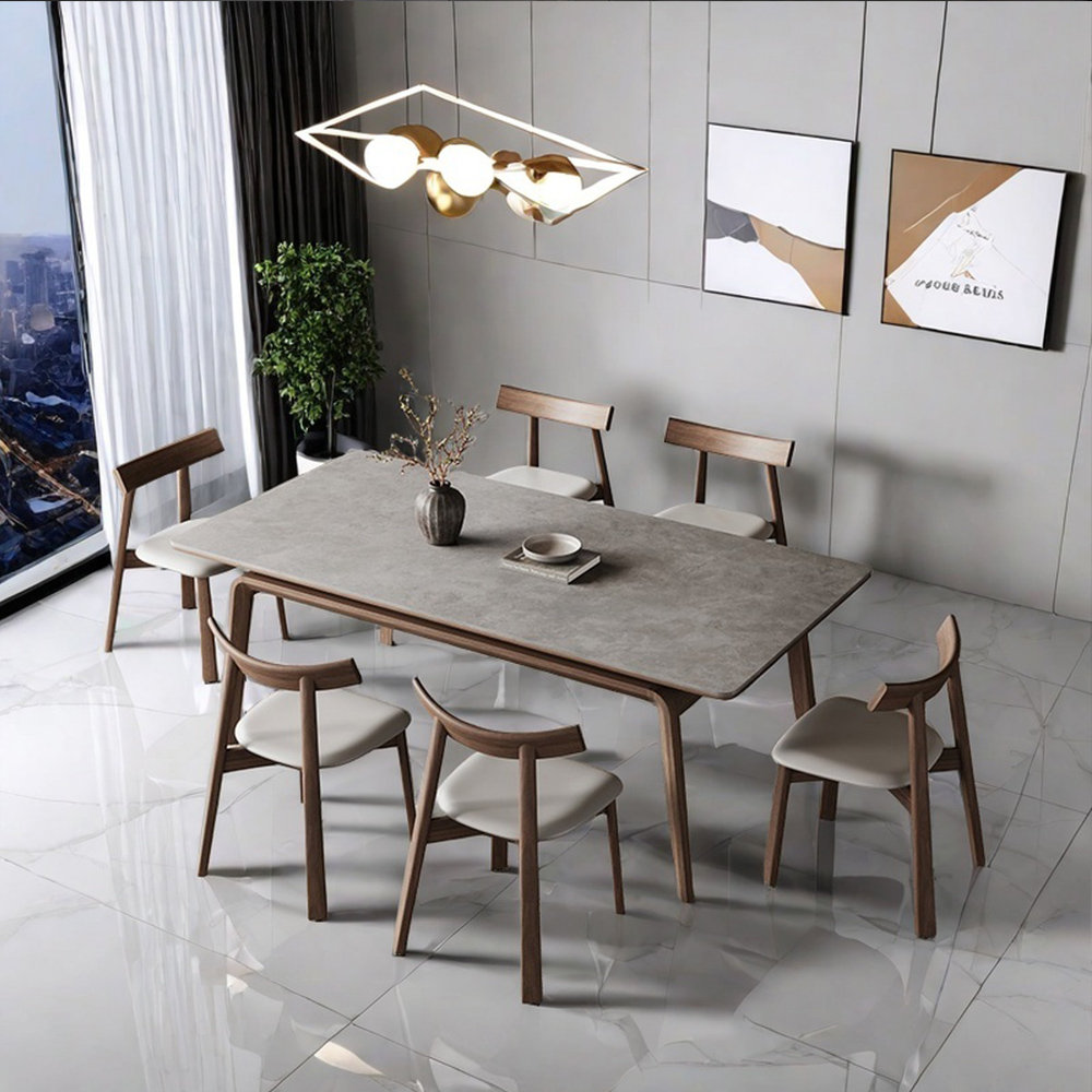 ComfySofa.s Stylish White Ash and Sintered Stone Set | Wayfair