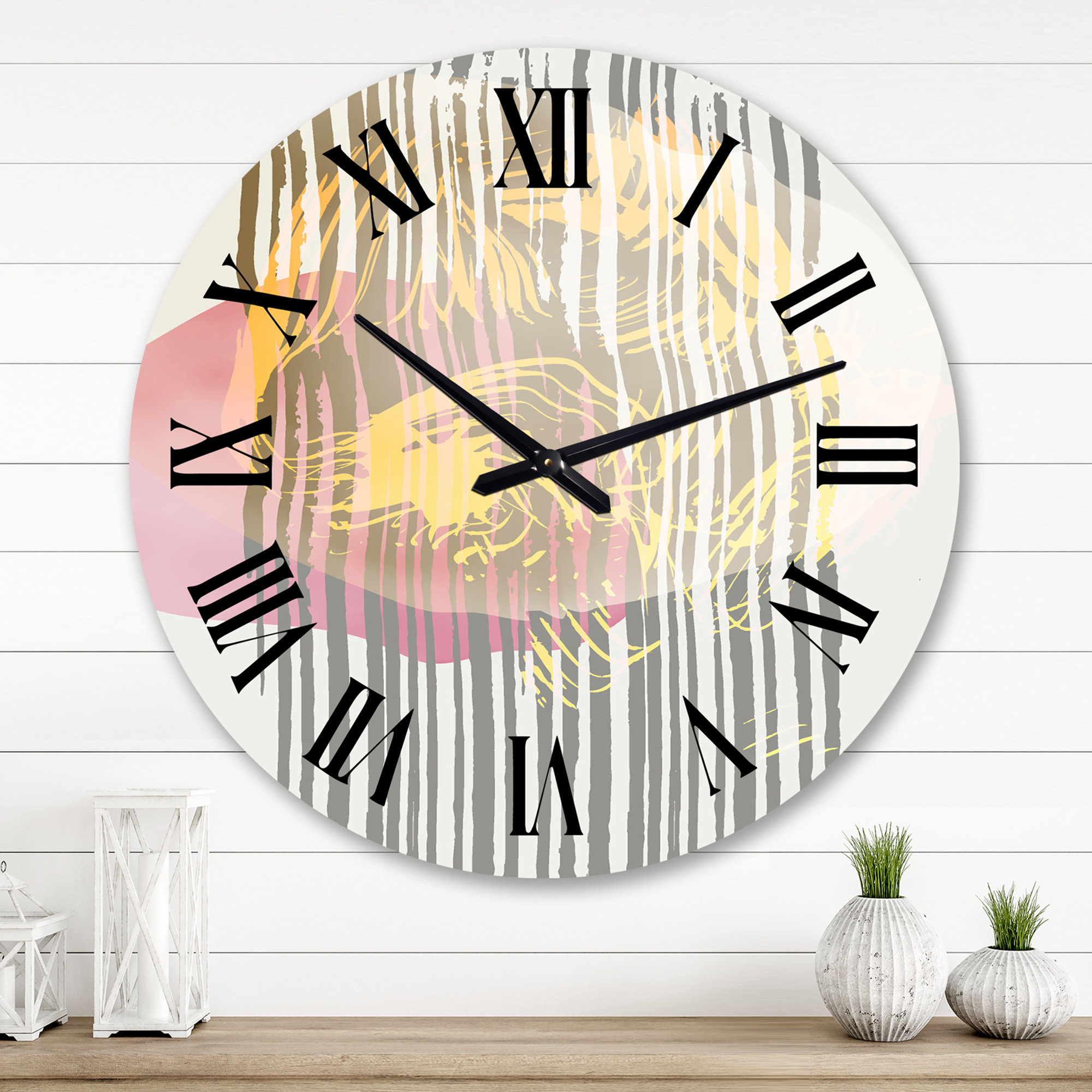 East Urban Home Oversized Trendy Abstracts With Vibrant Shapes II Wall ...