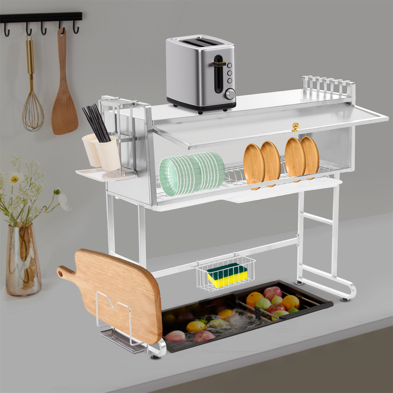 YINXIER Stainless Steel Sink Drainer Rack | Wayfair