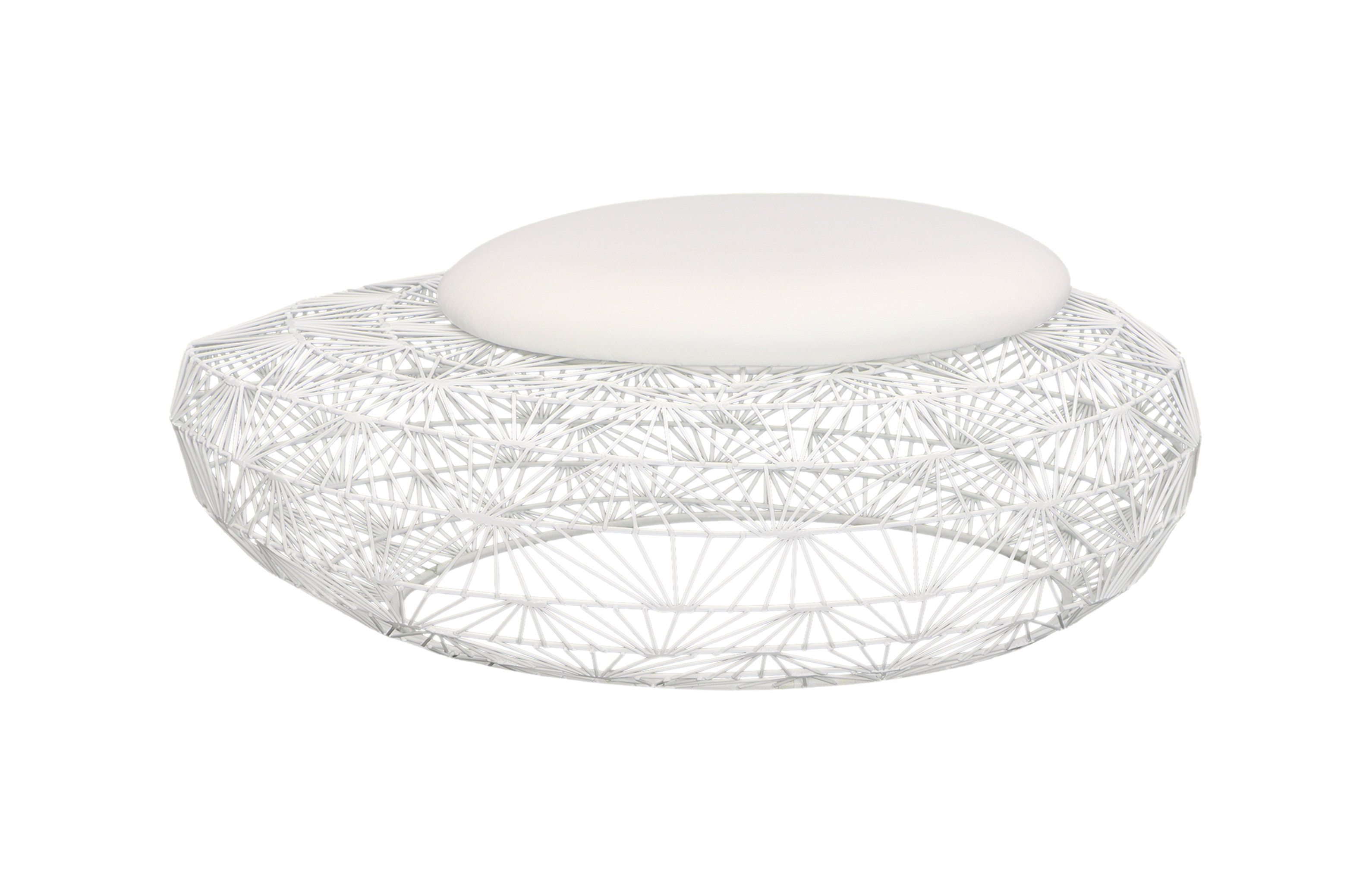 Phillips Collection Wire Mesh Stone Stool with Cushion - Wayfair Canada