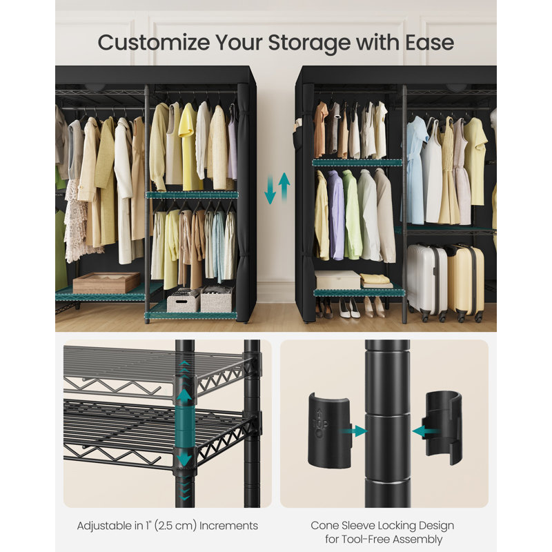 Rebrilliant Portable Closet Rack | Wayfair