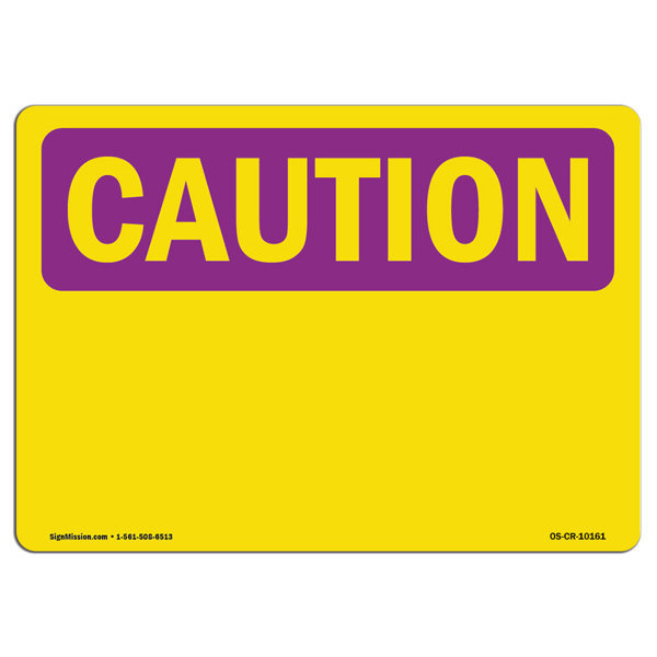 SignMission Caution Write-on Sign | Wayfair