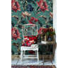 Charlton Home® Bold Botanical Wallpaper Vibrant Red and Blue Floral ...