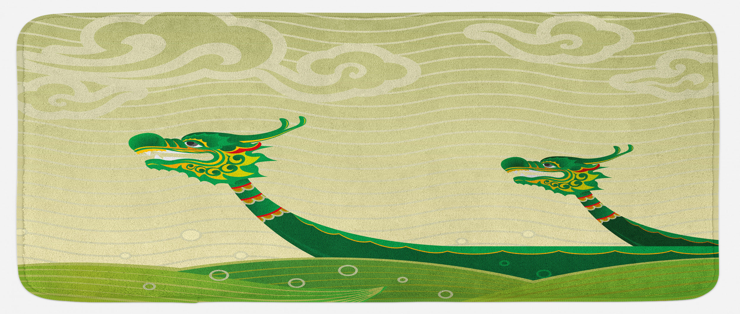 East Urban Home Tatsu Mythical Animal Chips In Ocean Design Pistachio ...