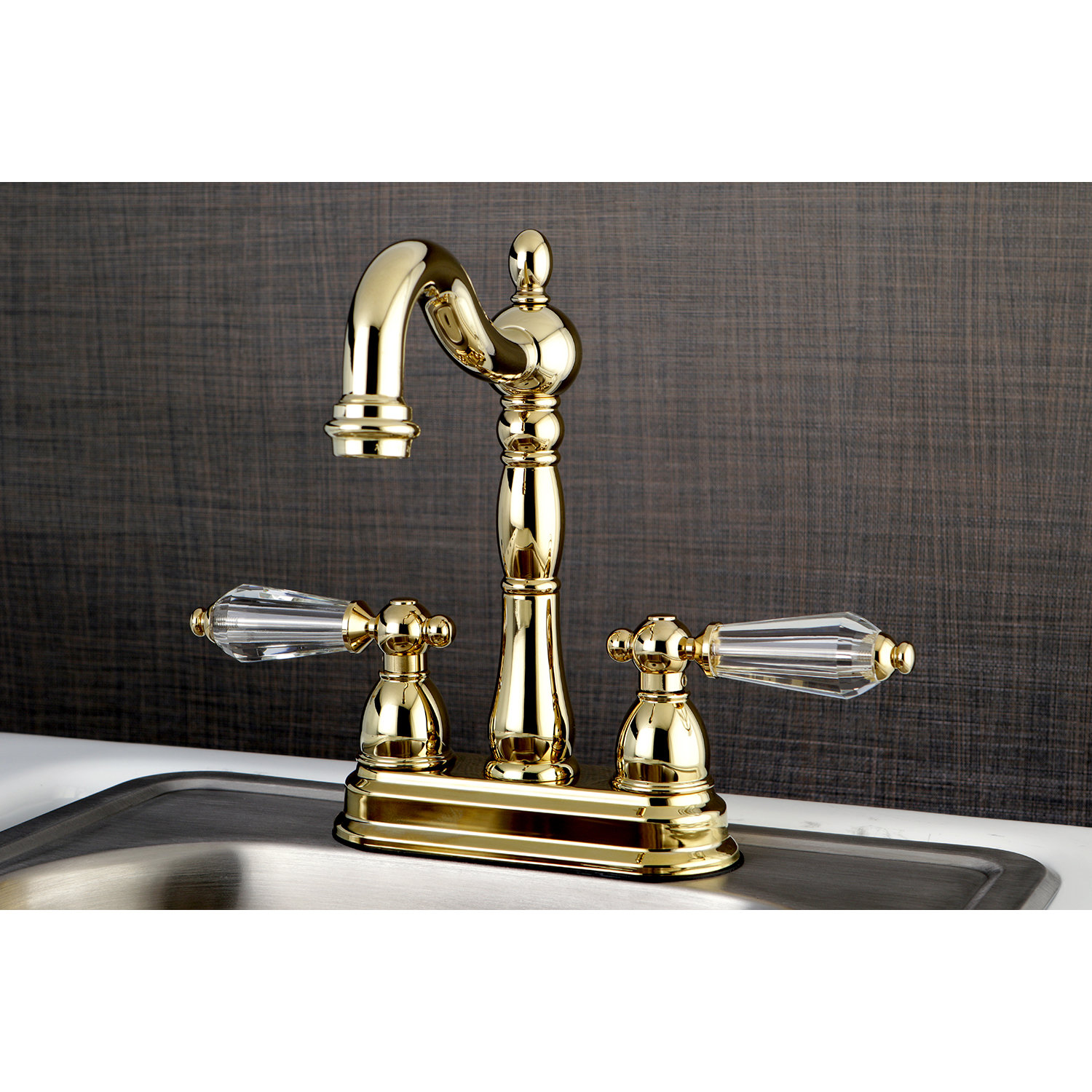 Kingston Brass Wilshire Two-Handle 2-Hole Deck Mount Bar Faucet ...