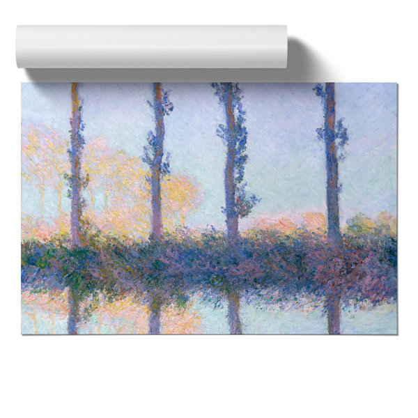 East Urban Home The Four Trees by Claude Monet - No Frame Painting ...