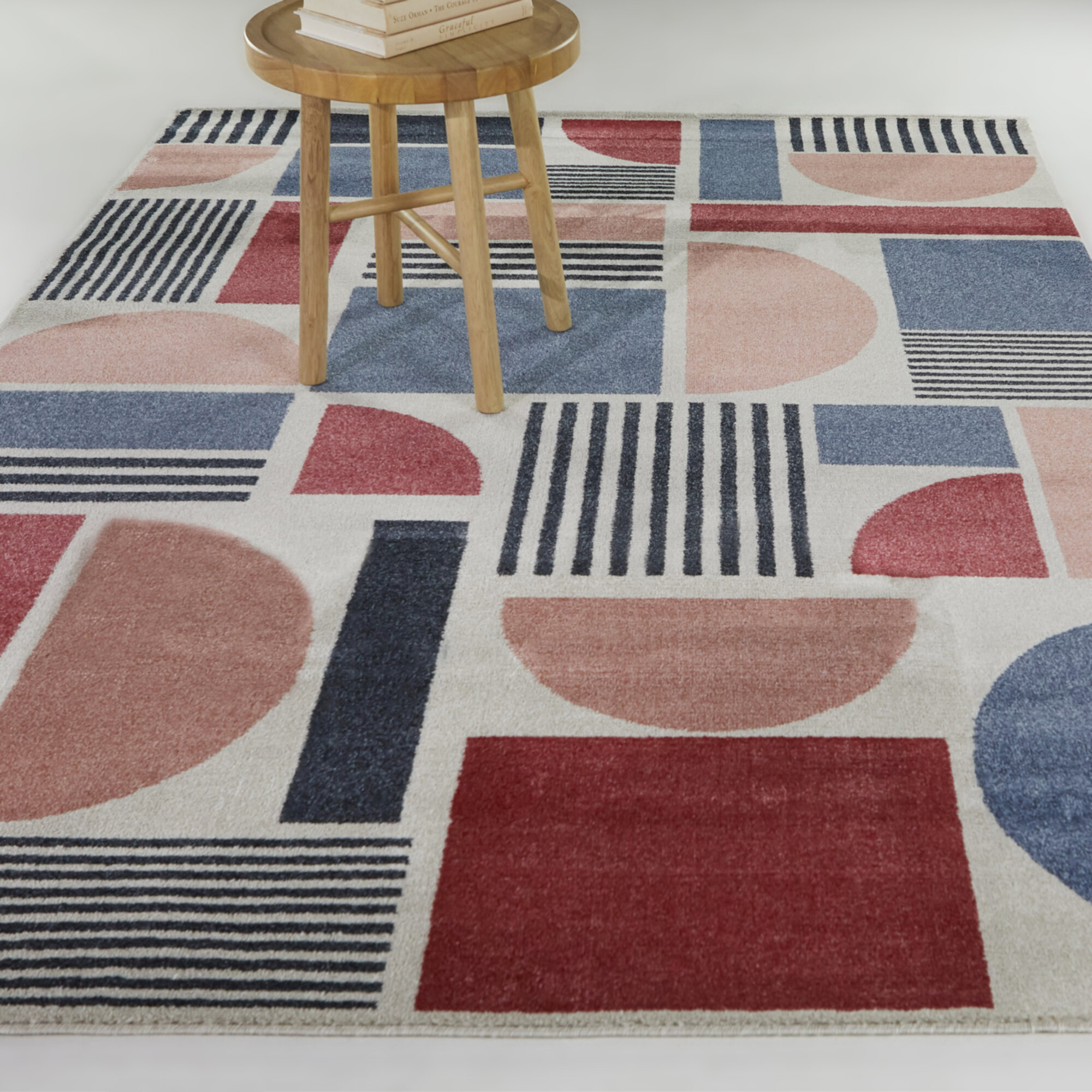 Corrigan Studio® Mendel Multicolor Modern Geometric Area Rug | Wayfair