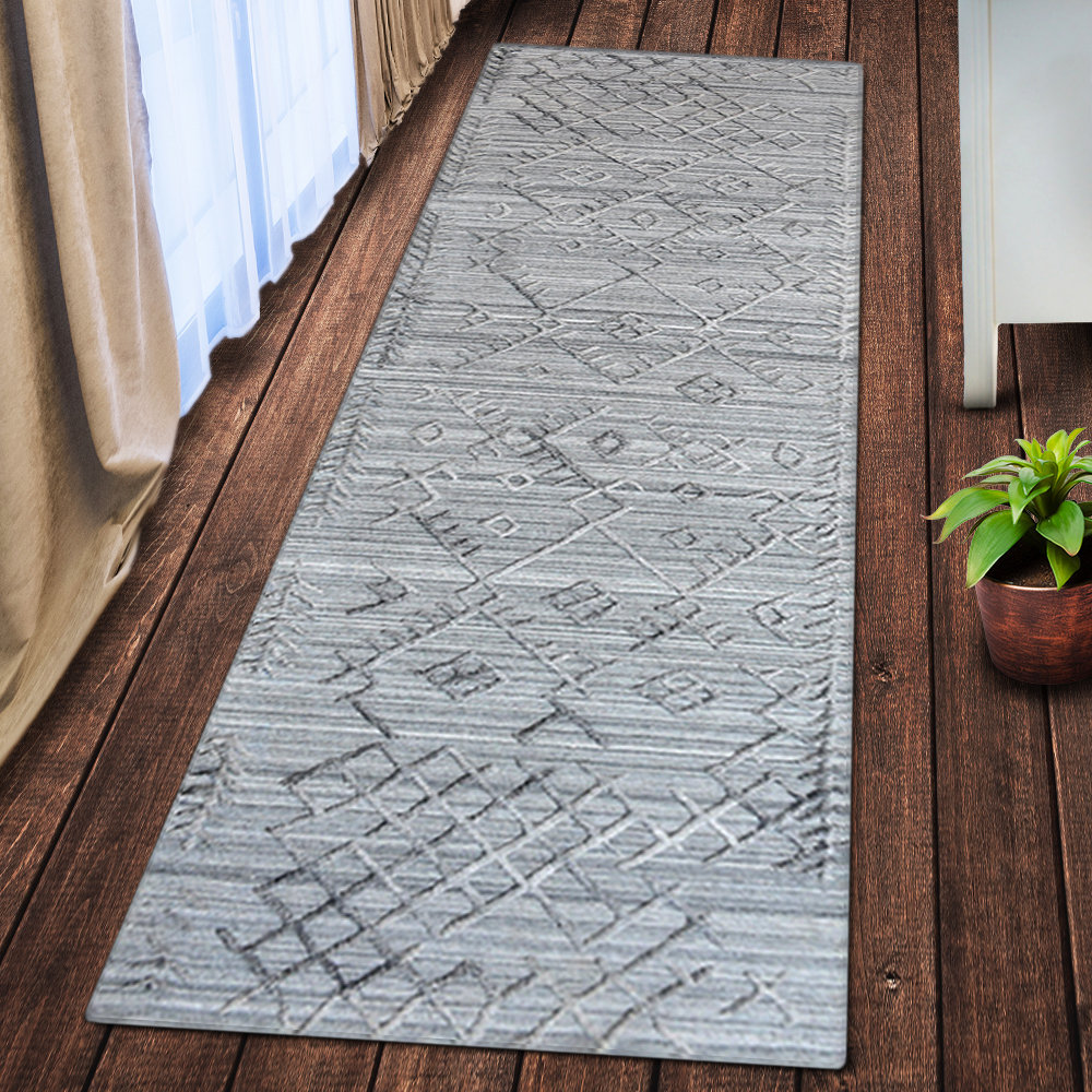 Dakota Fields Hand Woven Overtufted Kilim Geometric Polypropylene ...