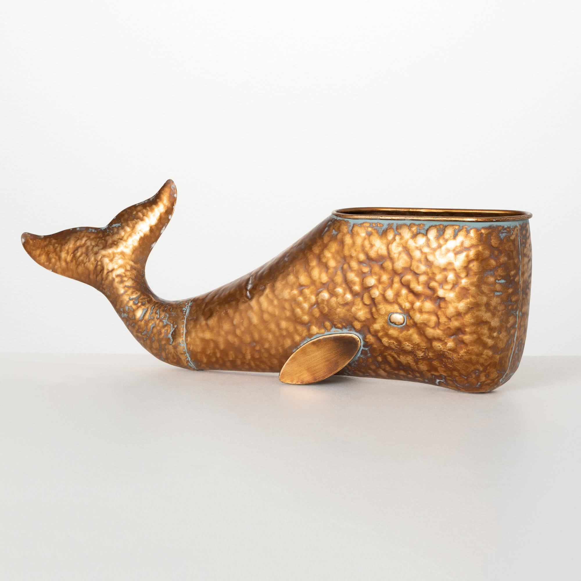 Highland Dunes Alveta Metal Indoor Statue Planter | Wayfair