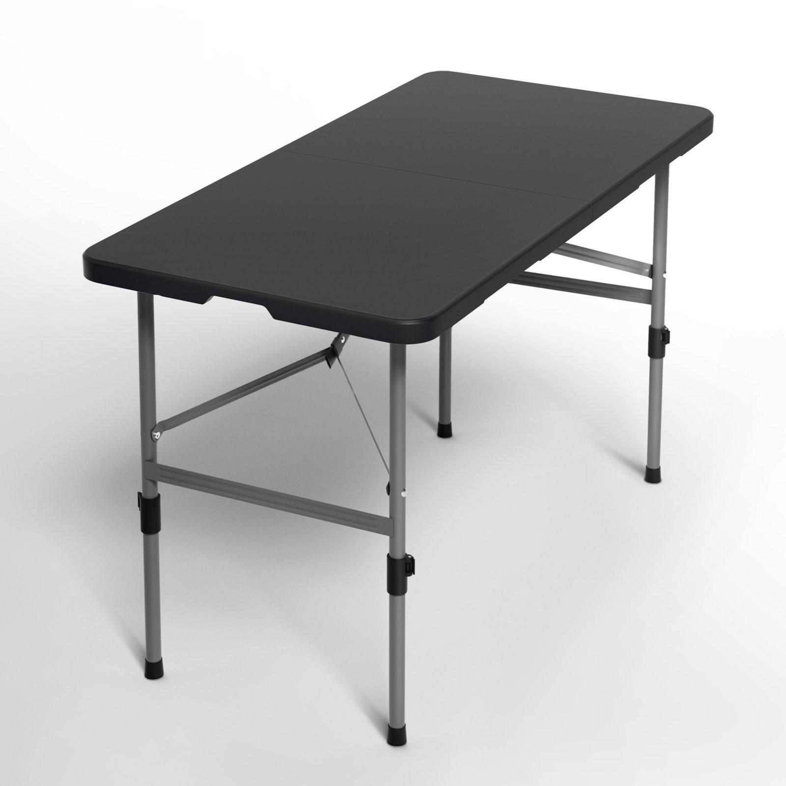 MoNiBloom 4Ft Folding Table Plastic Fold-In-Half Utility Table Indoor ...