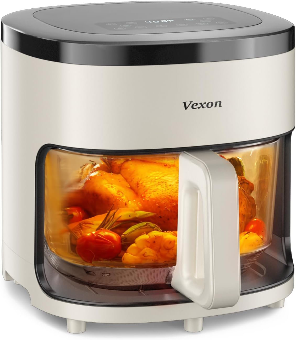 Vexon 6-IN-1 Glass Air Fryer,4.5QT Air Fryer with Viewing Glass Pot, Air Fry, Roast, Reheat ...