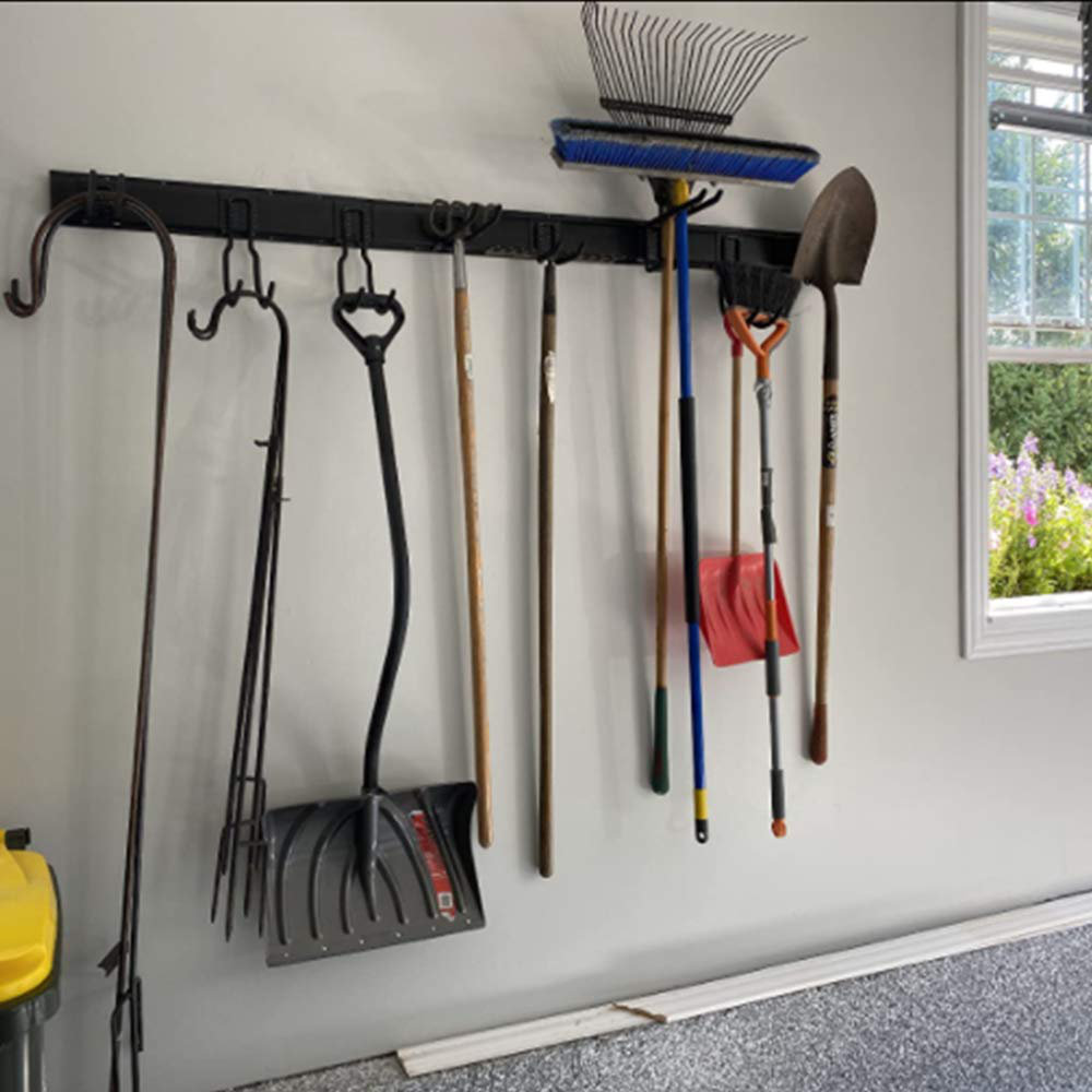 ASA Heavy Duty Wall Mount Garage Tool Storage Rack, Alloy Steel, Powder ...