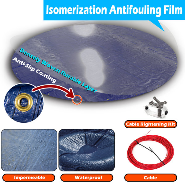 Royal Shade Premium Round Blue Winter Swimming Pool Cover Tarp ...
